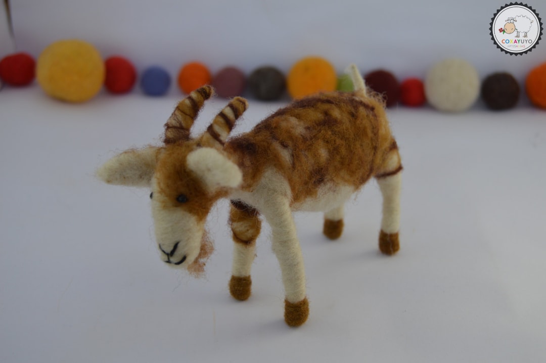 Needle Felted Goat, Felt Goat, Needle Felting, Needlefelt, Handmade ...
