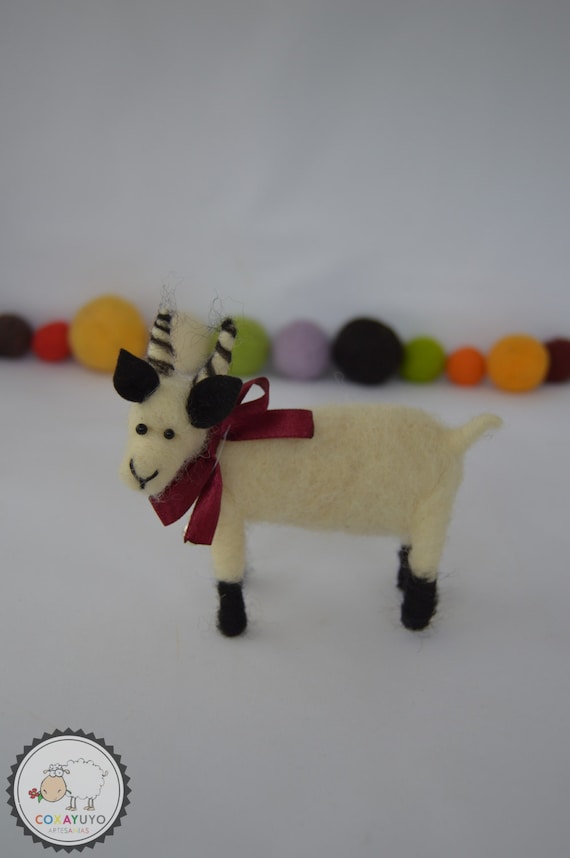 Needle Felted Goat Felt Goat Needle Felting Needlefelt | Etsy