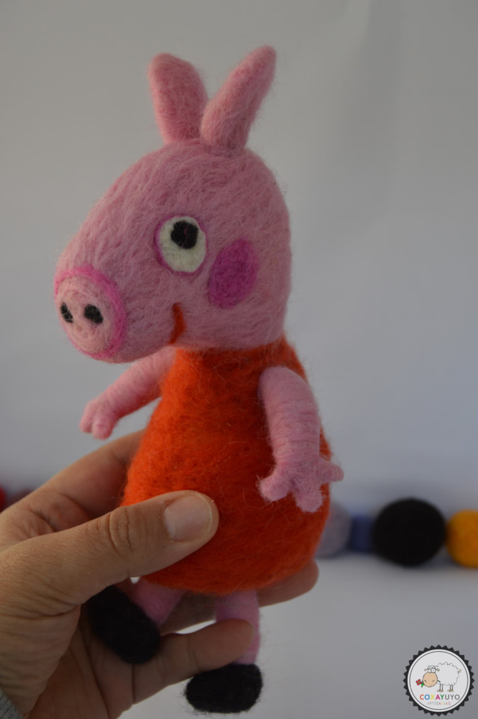 Needle Felting Peppa , Pink Pig, Peppa Pig, Needlefelt, Sheep Wool ...
