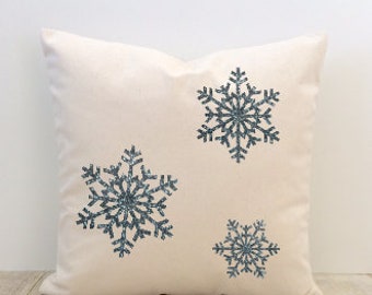 Snowflake Pillow | Etsy
