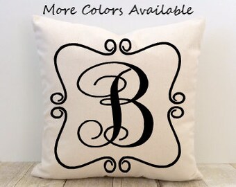 Wedding Gift Initial Pillow Cover personalized Letter Pillow Cover ...