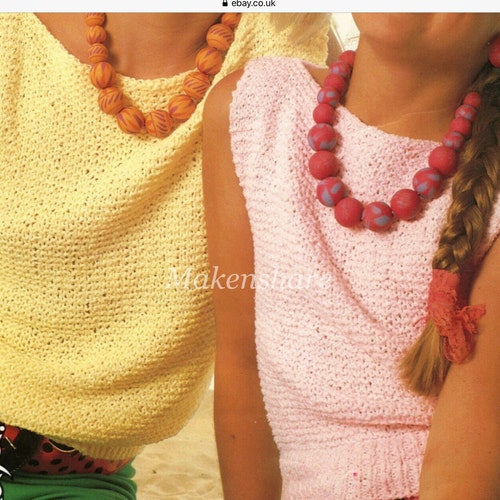 Easy Knitting Pattern Cotton Top Beginners Knitting Pattern - Etsy