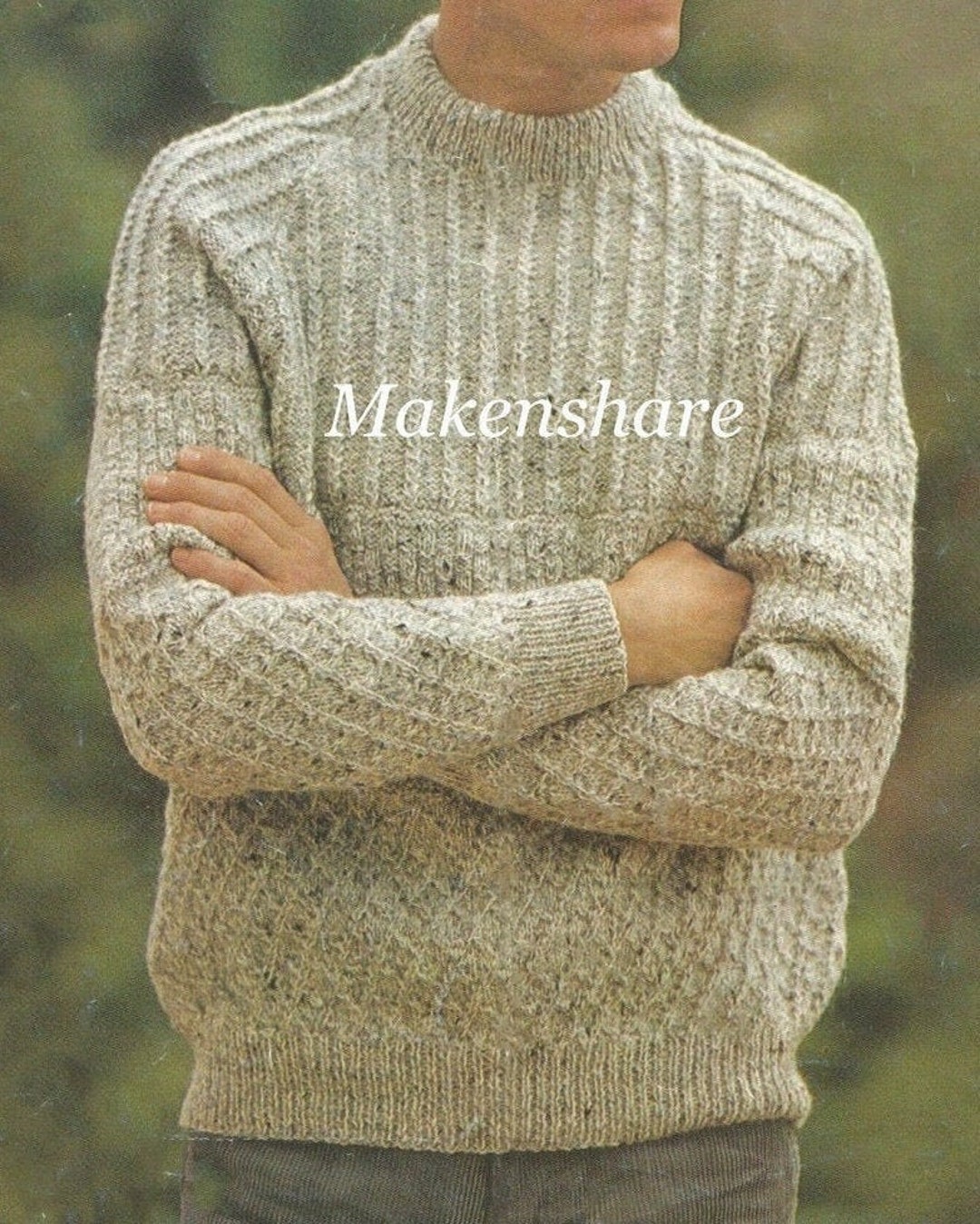 Knitting Pattern Men’s , Man’s Jumper , Sweater , Pullover DK , Light ...