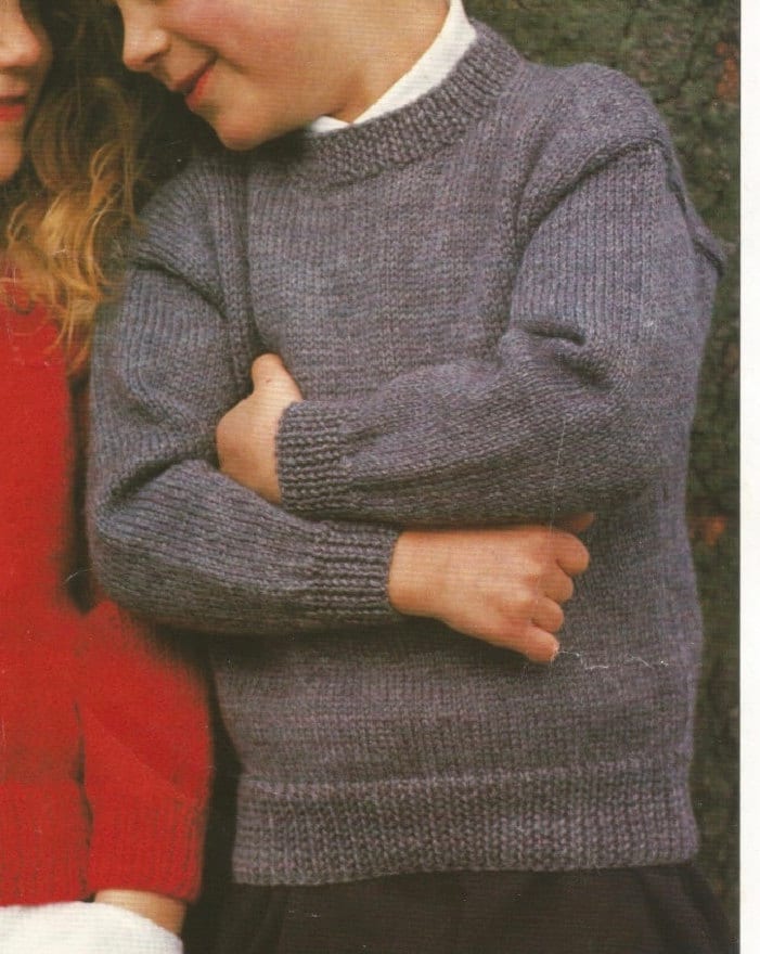 Knitting Pattern Easy Boys/girls/children's Polo Neck & - Etsy