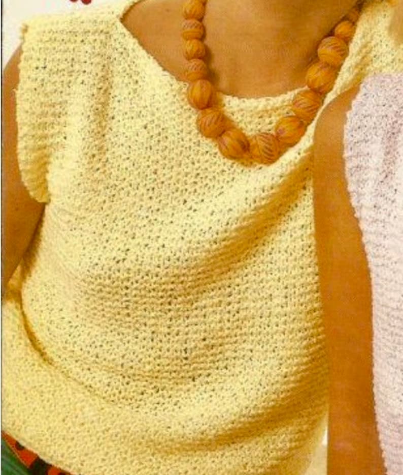 Easy Knitting Pattern Cotton Top Beginners Knitting Pattern - Etsy