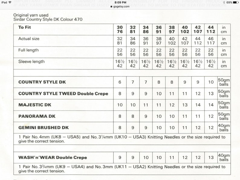 Knitting Pattern Ladies/woman's/ Girls Sweater/jumper DK /light Worsted ...