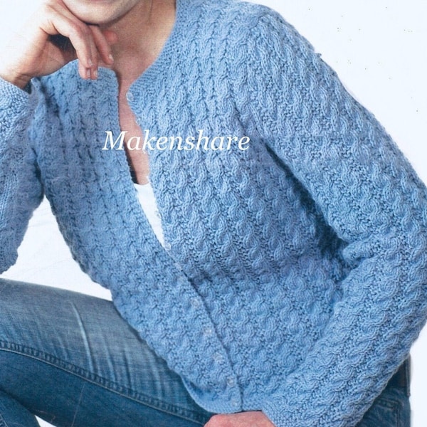 Ladies Dk Cardigan Pattern - Etsy UK