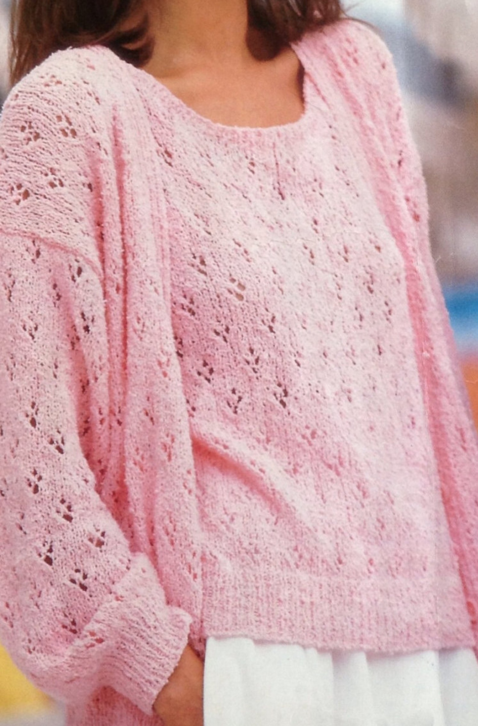 Knitting Pattern Ladies/woman's/girls Two Piece , Vest & Cardigan DK ...