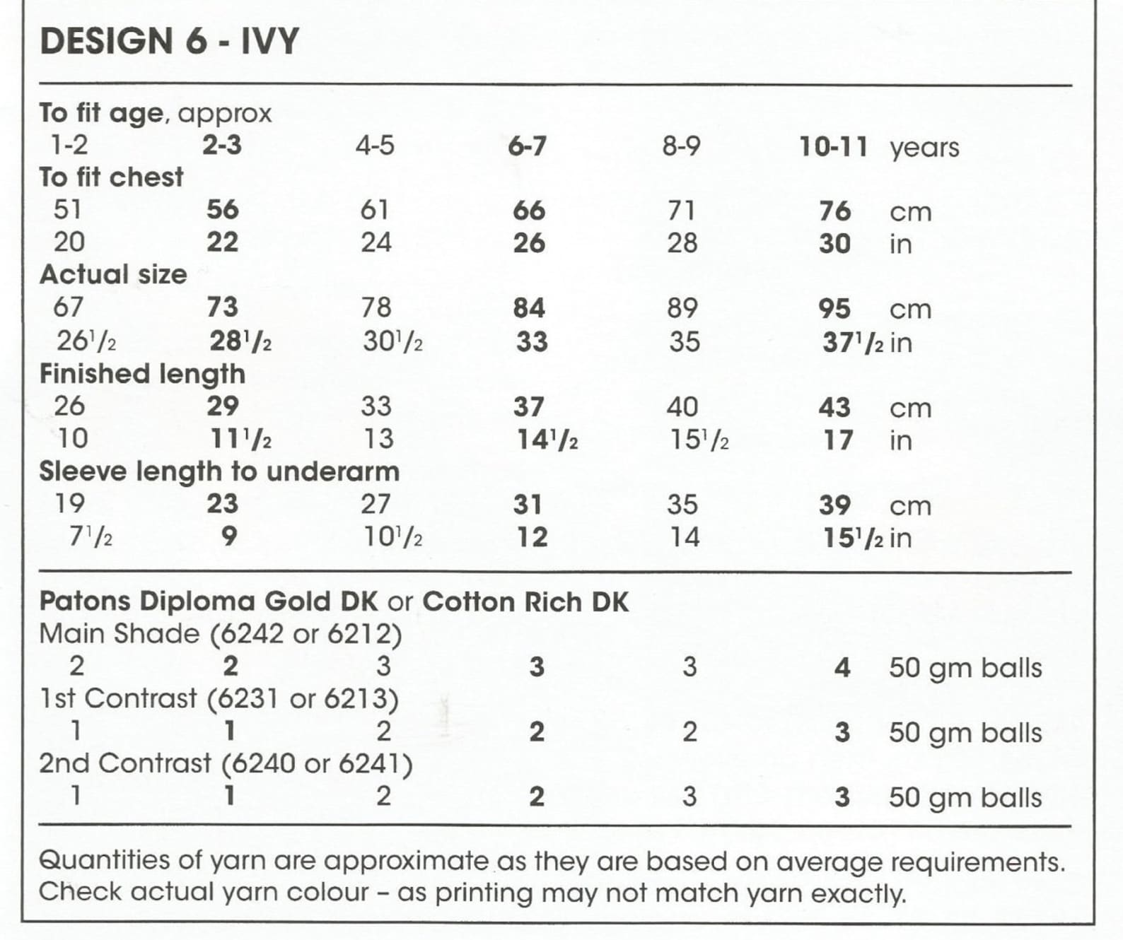Knitting Pattern Childrens Sweater/ Jumper/ Pullover DK / | Etsy