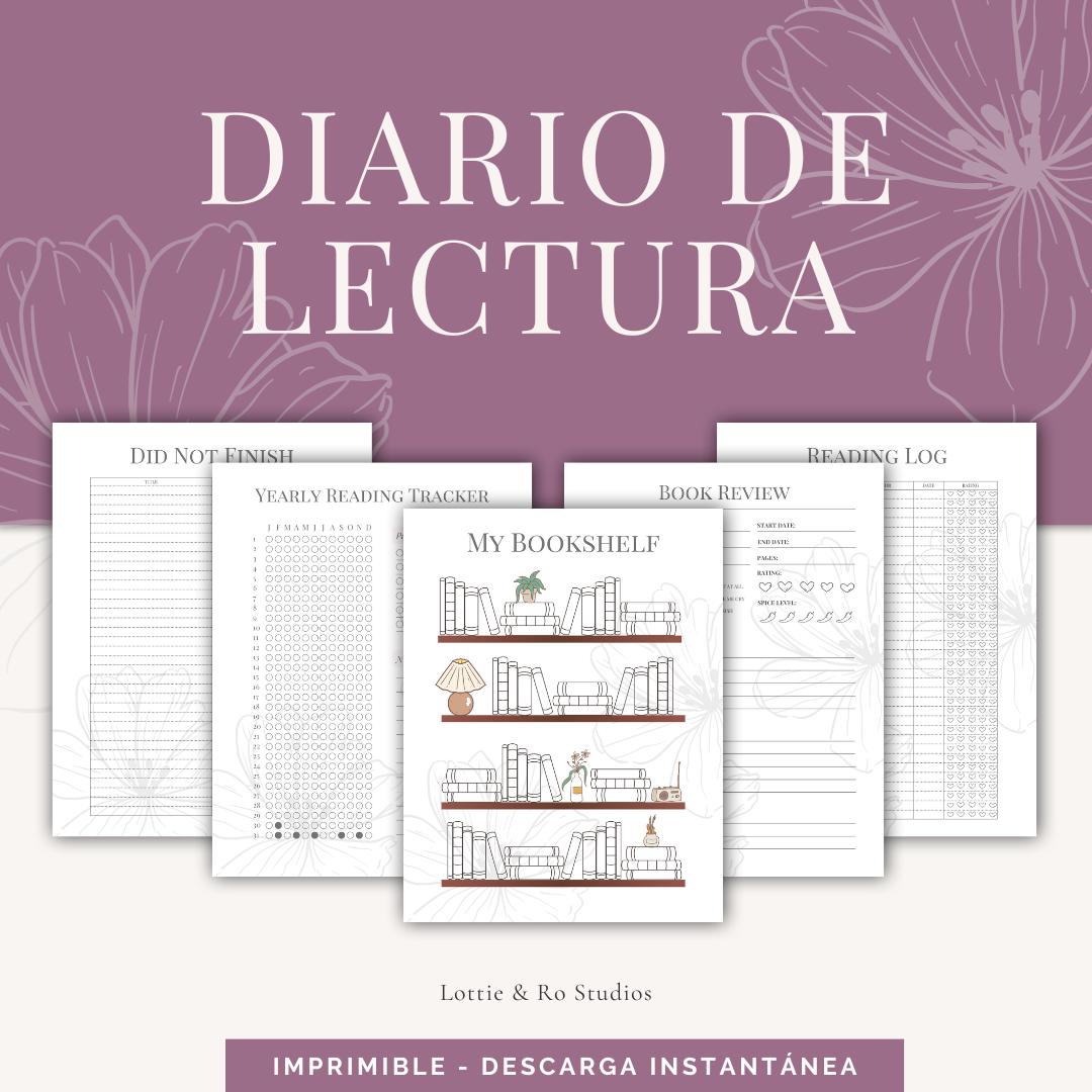 Printable Reading Journal in Spanish - Book Tracker - Book Review ...