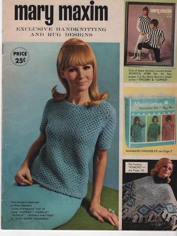 Patterns Vintage Mary Maxim Catalog 1967 With Mary Quant Designs Etsy Canada