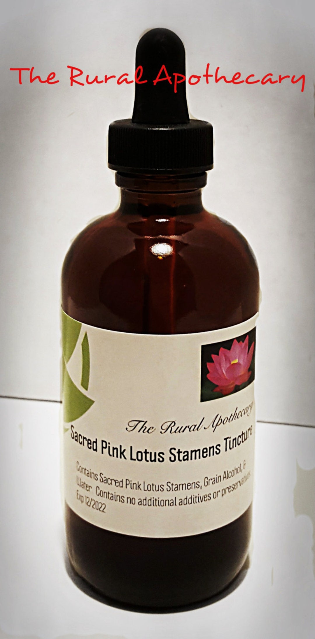 Sacred Pink Lotus Stamens Tincture 4oz Full Size Bottle nelumbo ...