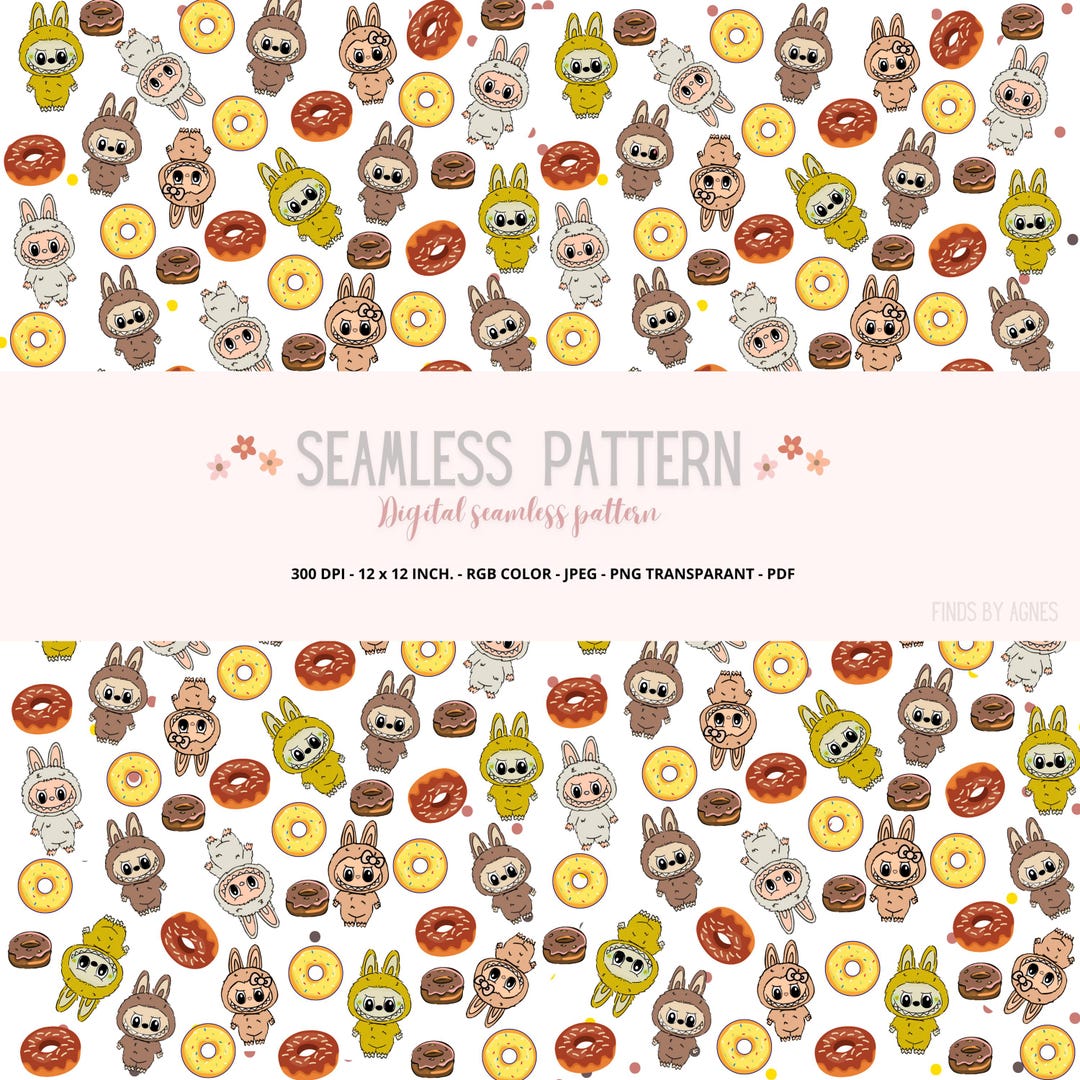 Labubu Seamless Pattern - Etsy