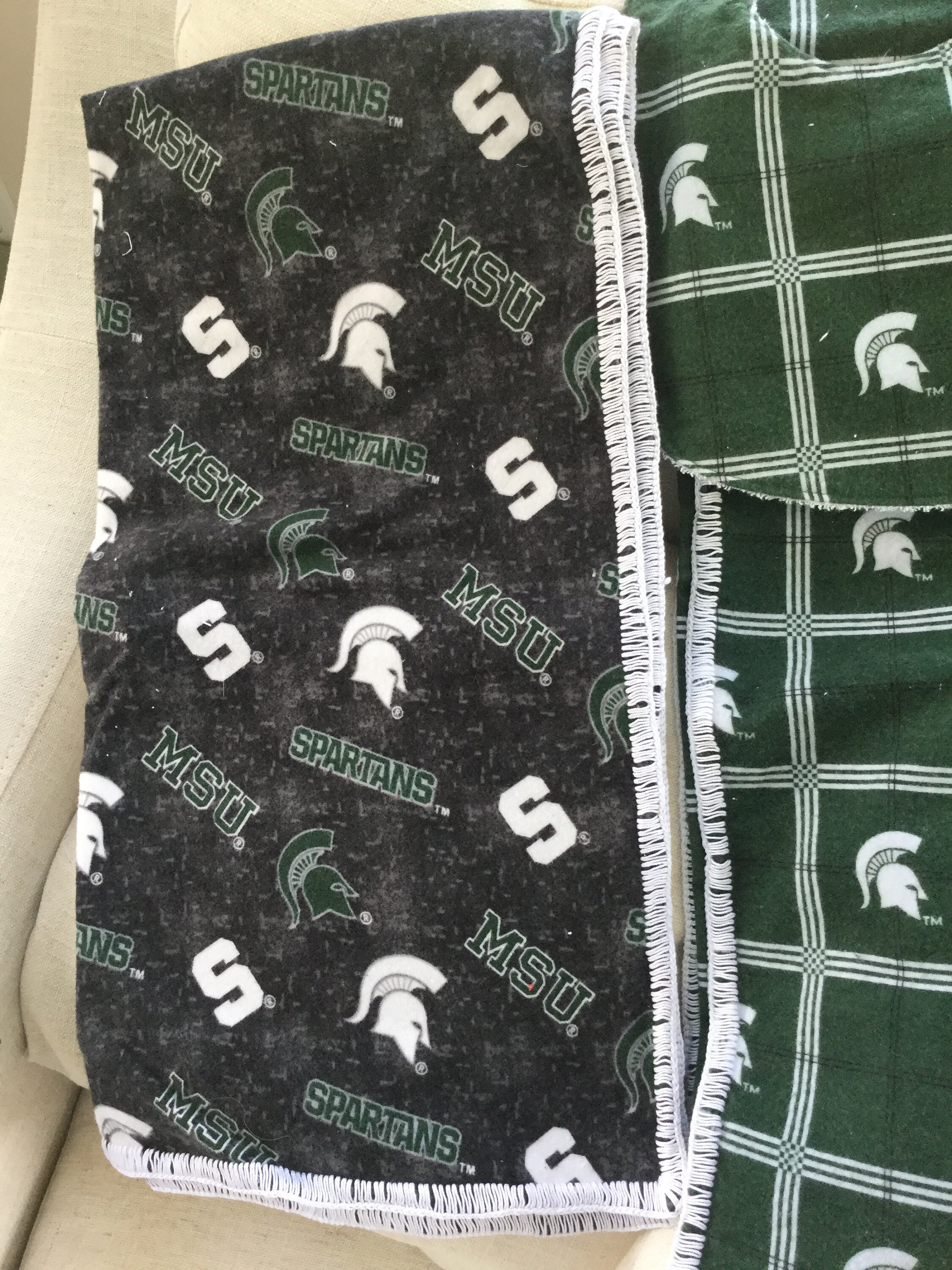Michigan State University Oversize Flannel Swaddling Blanket and Burp ...