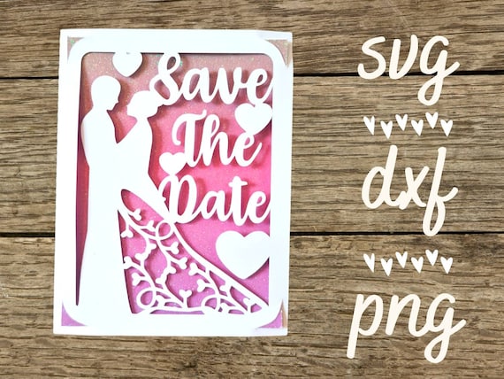 Save the Date Svg Card. Digital File Compatible With Cricut - Etsy