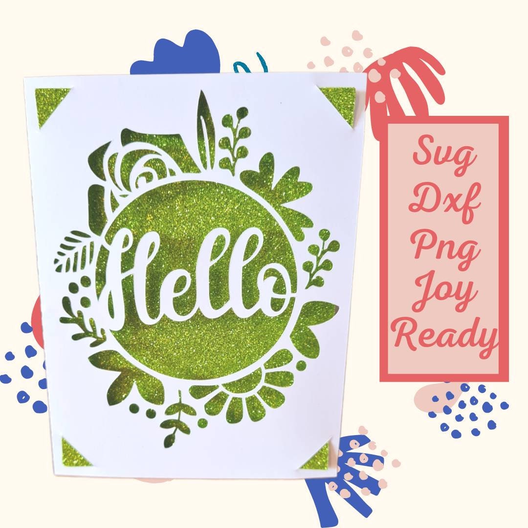 Hello Svg Card. Digital File Compatible With Cricut and - Etsy
