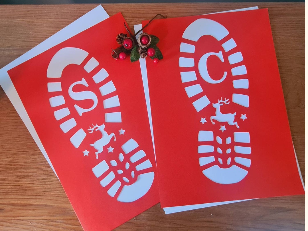 Svg Santas Footprints . Digital File Compatible With Cricut and ...