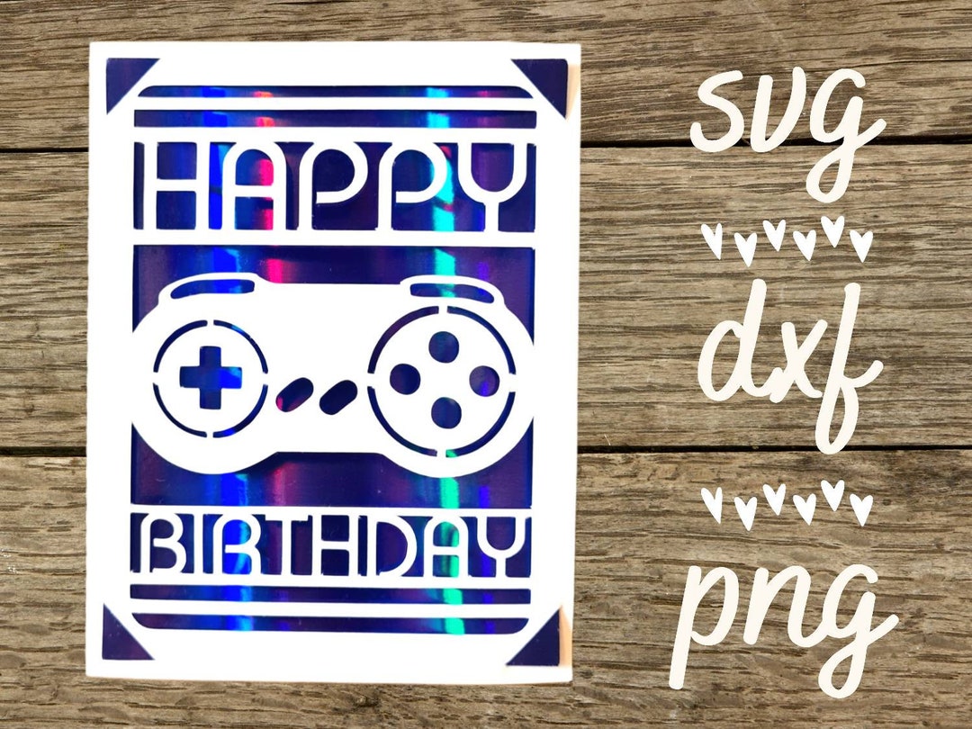 Happy Birthday Game Controller Svg Card Snes. Digital File - Etsy UK