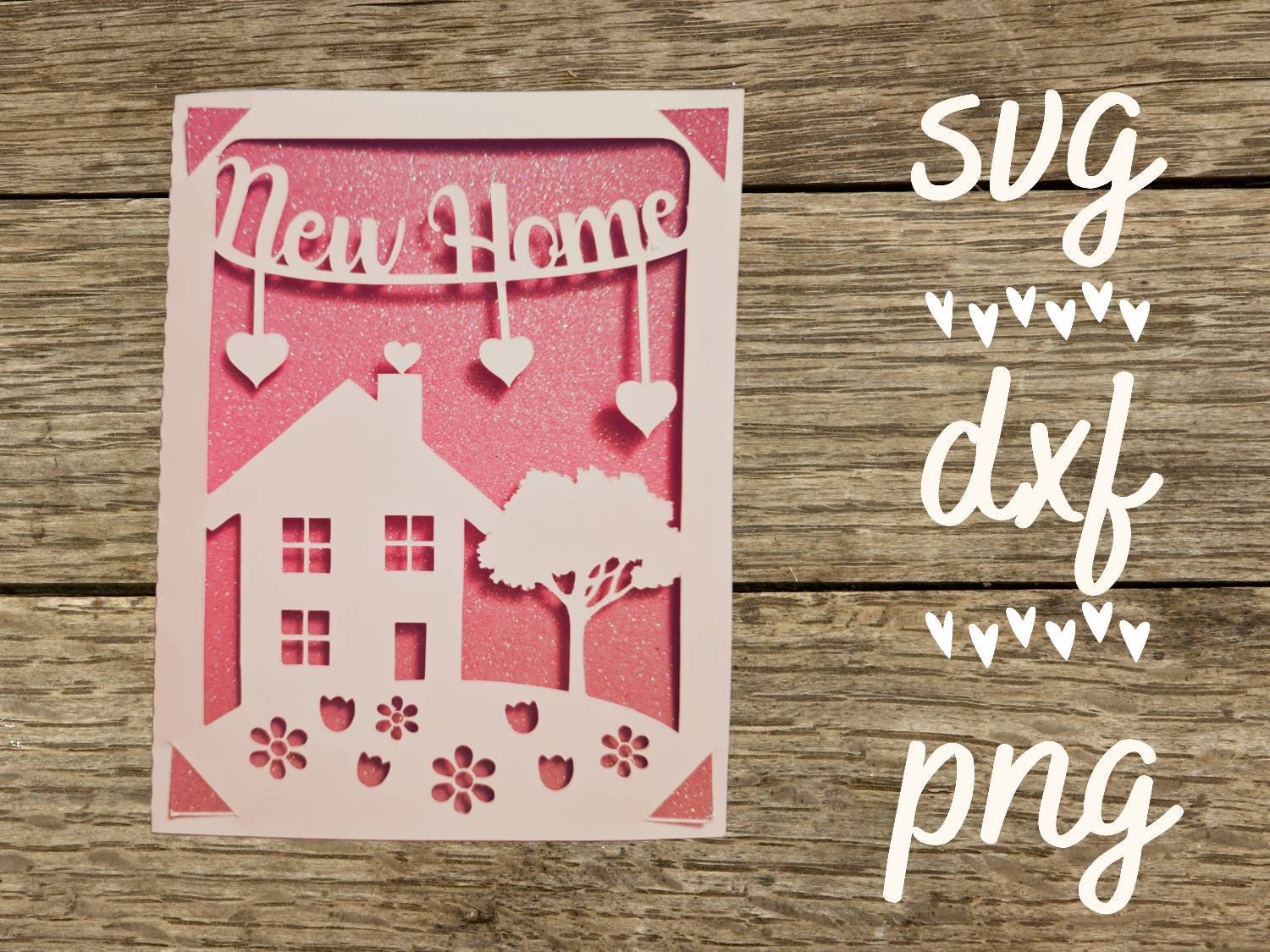 New Home Svg Card. Housewarming Card. Digital File Compatible - Etsy UK
