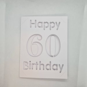 60 Birthday Svg Card. Digital File Compatible With Cricut and ...