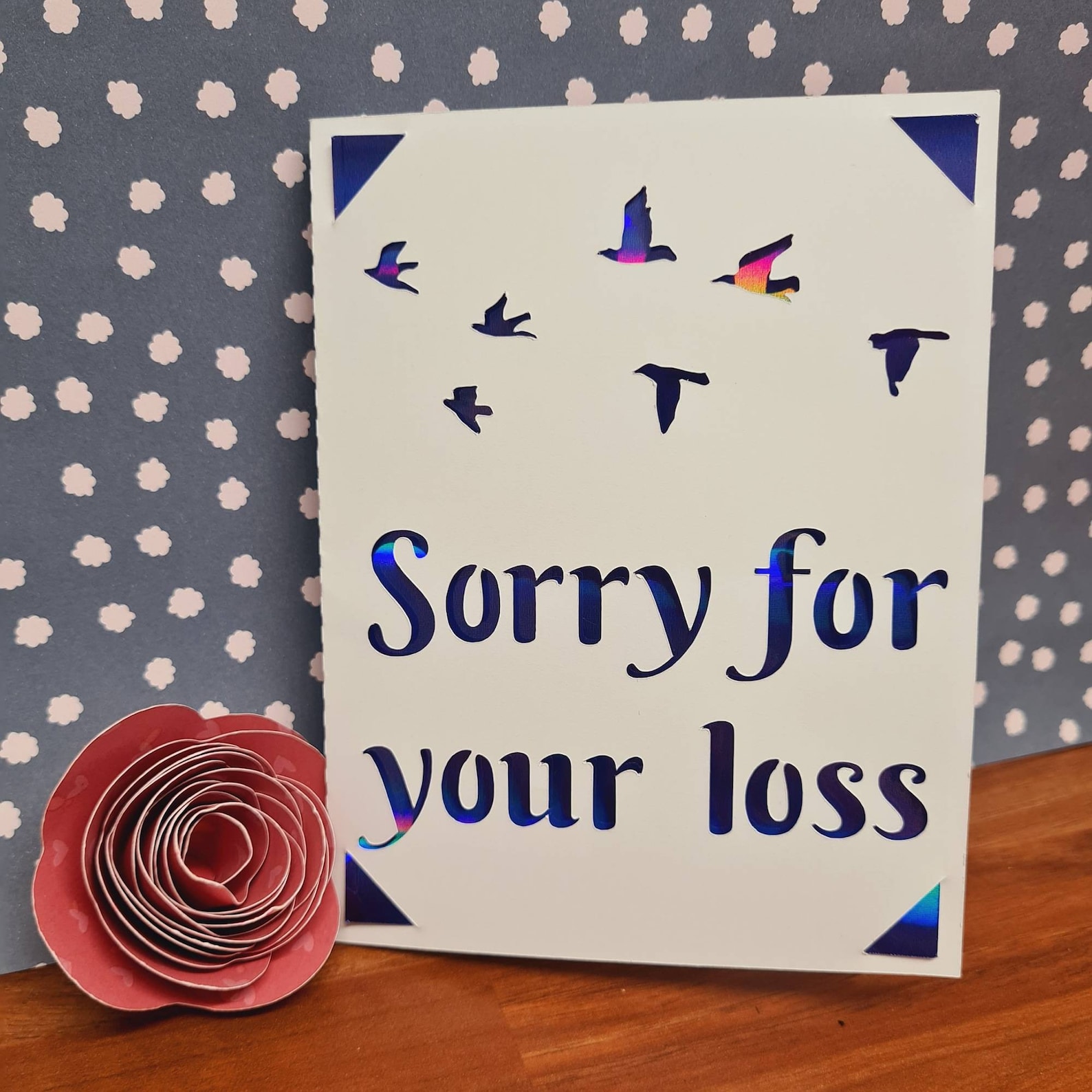 Joy Ready - 4.25 X 5. 5 Inch Card Sorry for Your Loss Birds . Digital ...