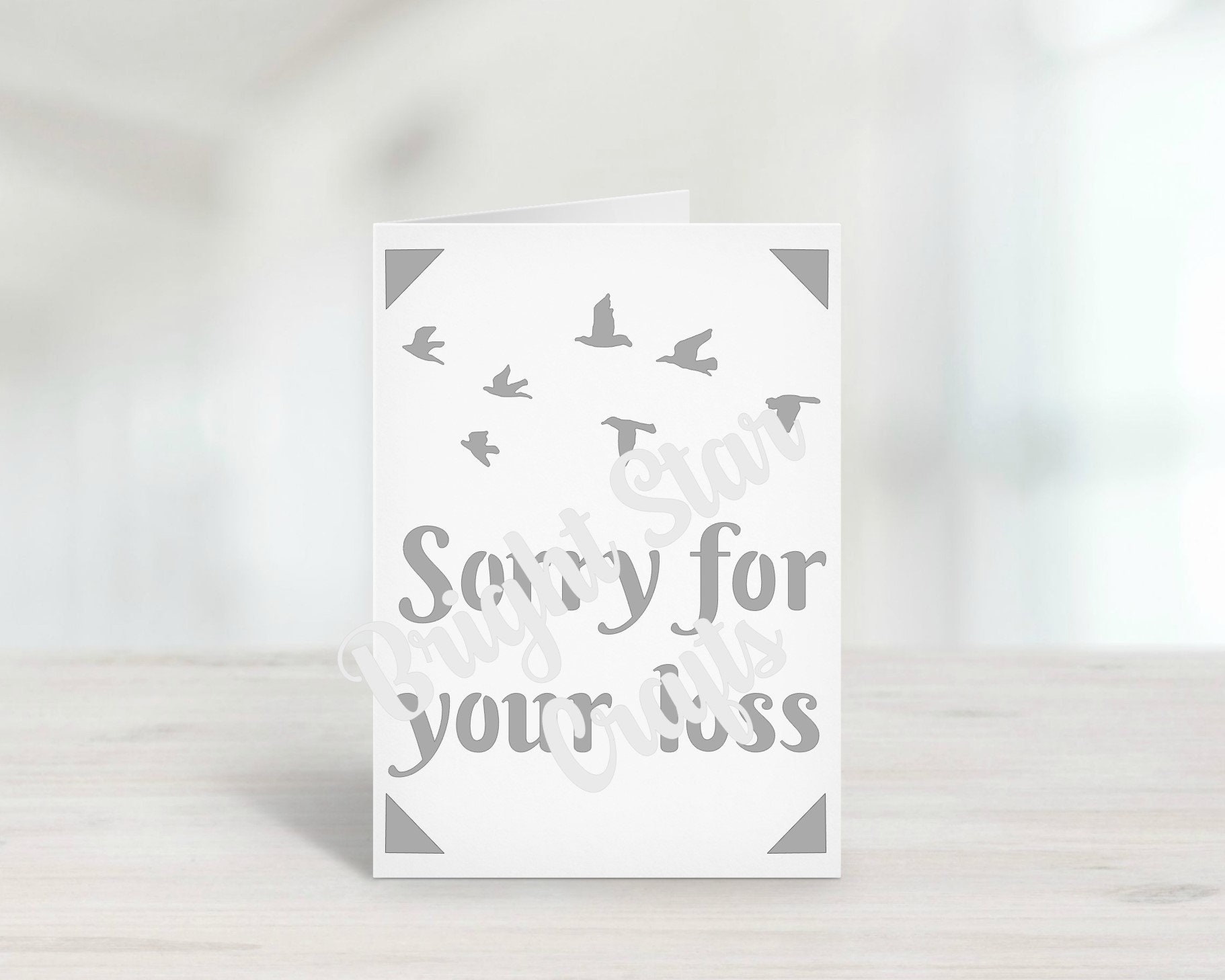 Joy Ready - 4.25 X 5. 5 Inch Card Sorry for Your Loss Birds . Digital ...