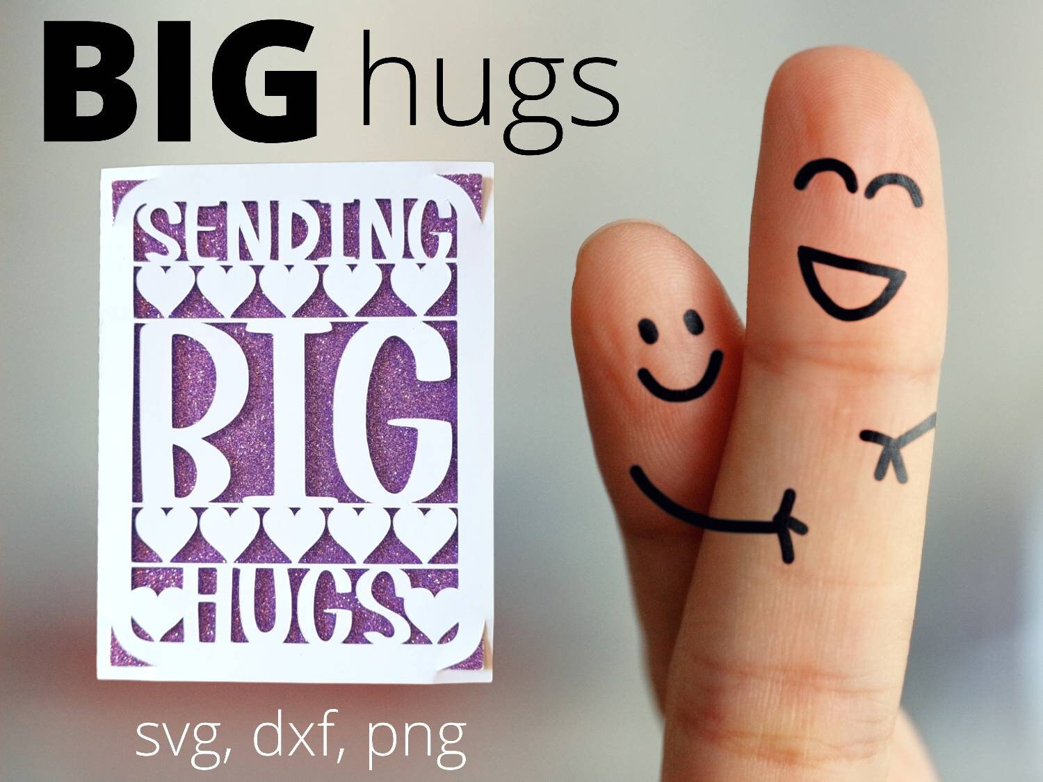 Hug Svg Card. Digital File Compatible With Cricut and - Etsy