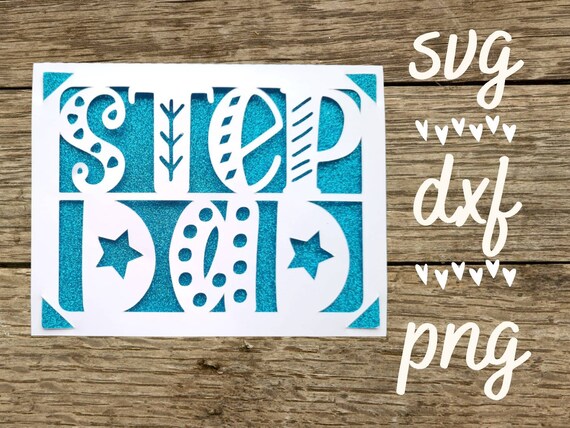 Step Dad Svg Card. Digital File Compatible With Cricut and - Etsy