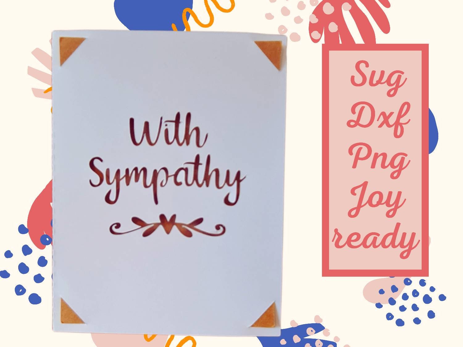 With Sympathy Svg Card. Digital File Compatible With Cricut - Etsy