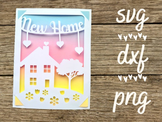 New Home Svg Card. Housewarming Card. Digital File Compatible - Etsy