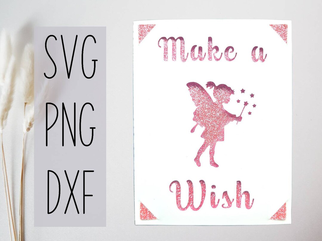 Make a Wish Svg Card. Digital File Compatible With Cricut and ...