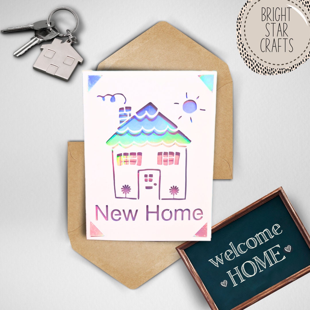 New Home Svg Card. Digital File Compatible With Cricut and Silhouette ...