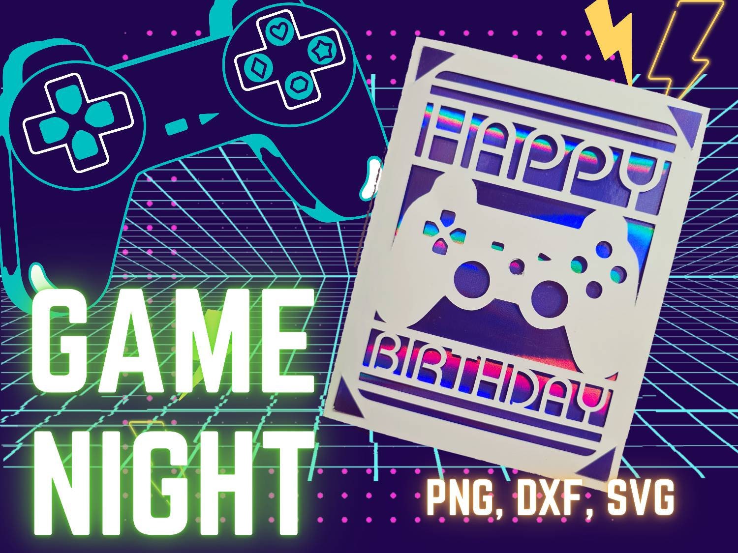 Game Controller Birthday Svg Card. Digital File Compatible With Cricut ...
