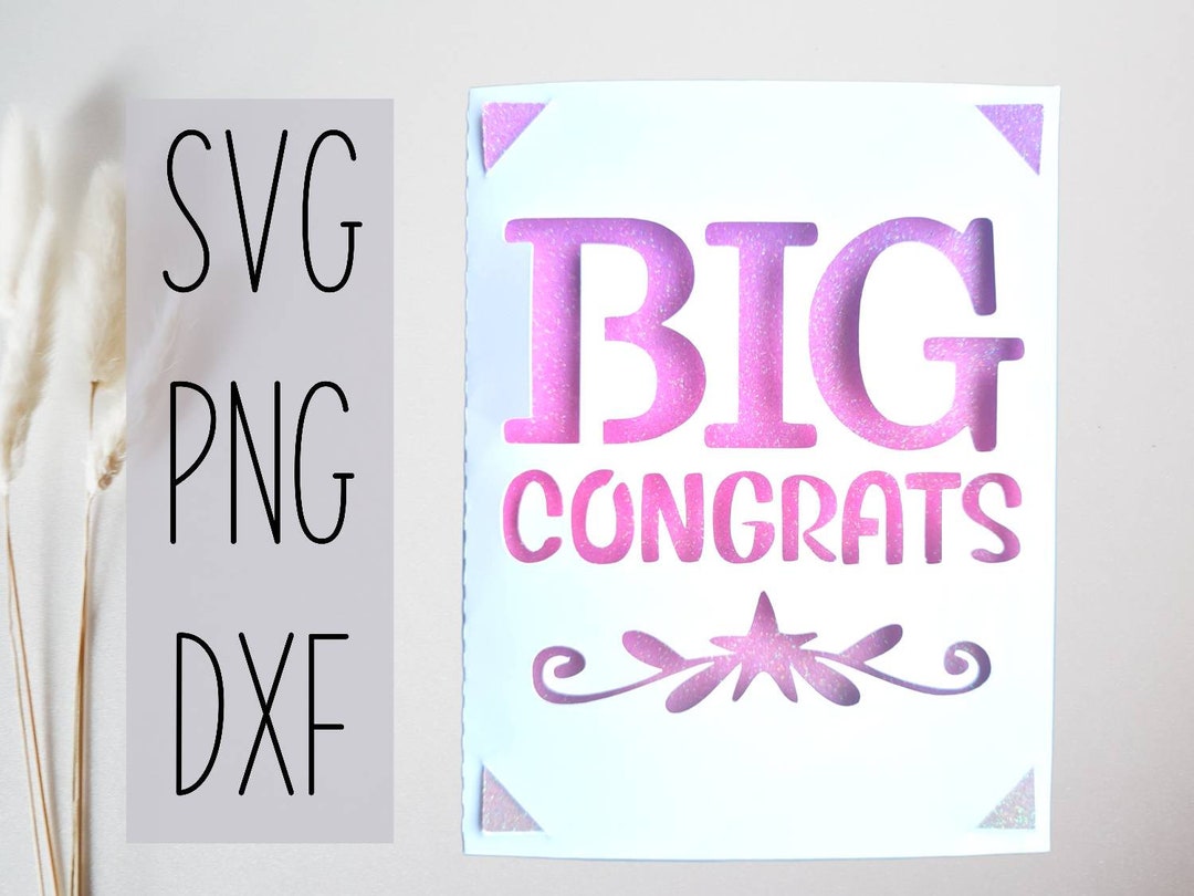 Congratulations Svg Card. Digital File Compatible With Cricut and ...