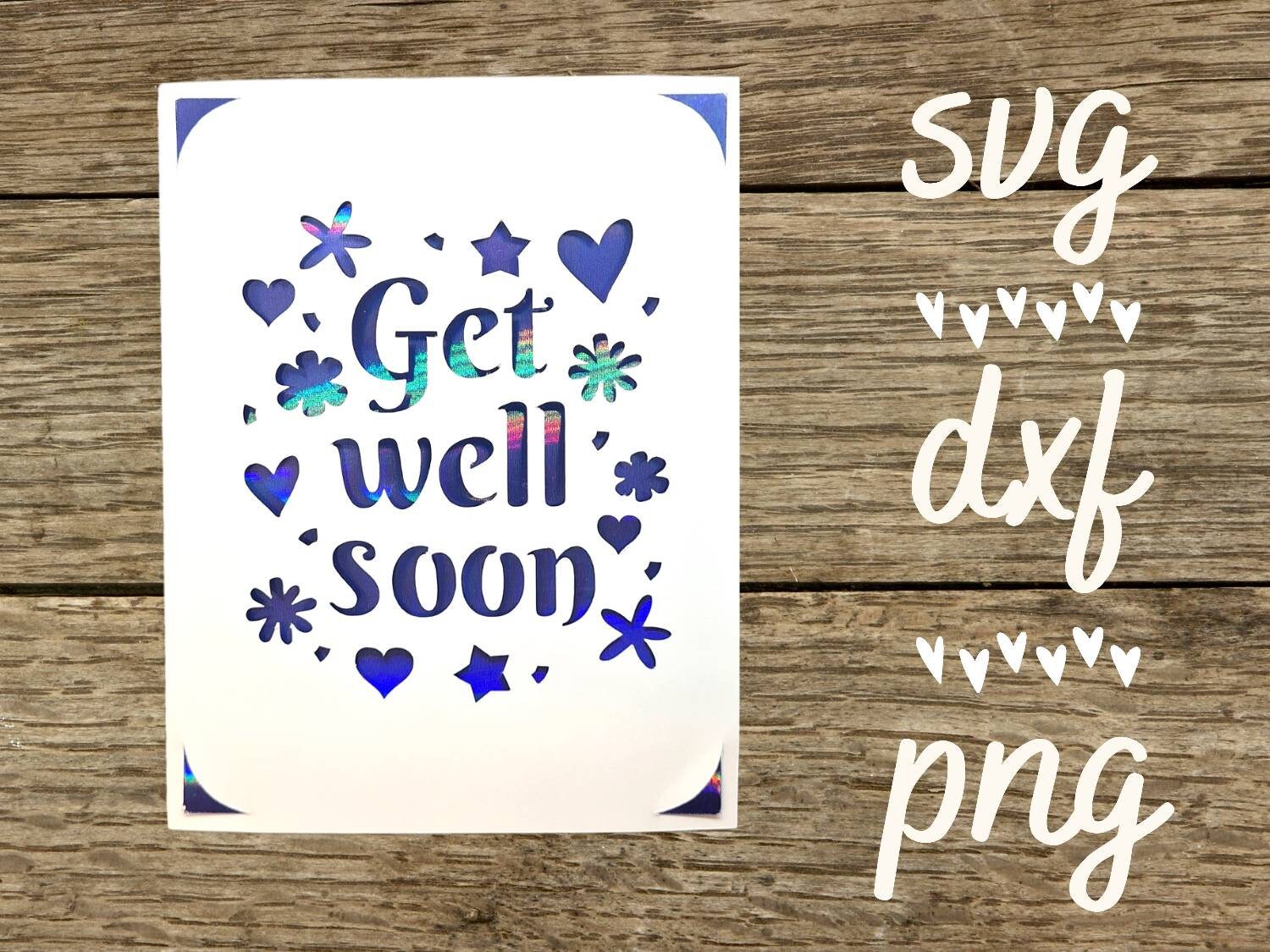 Get Well Soon Svg Card. Digital File Compatible With Cricut - Etsy