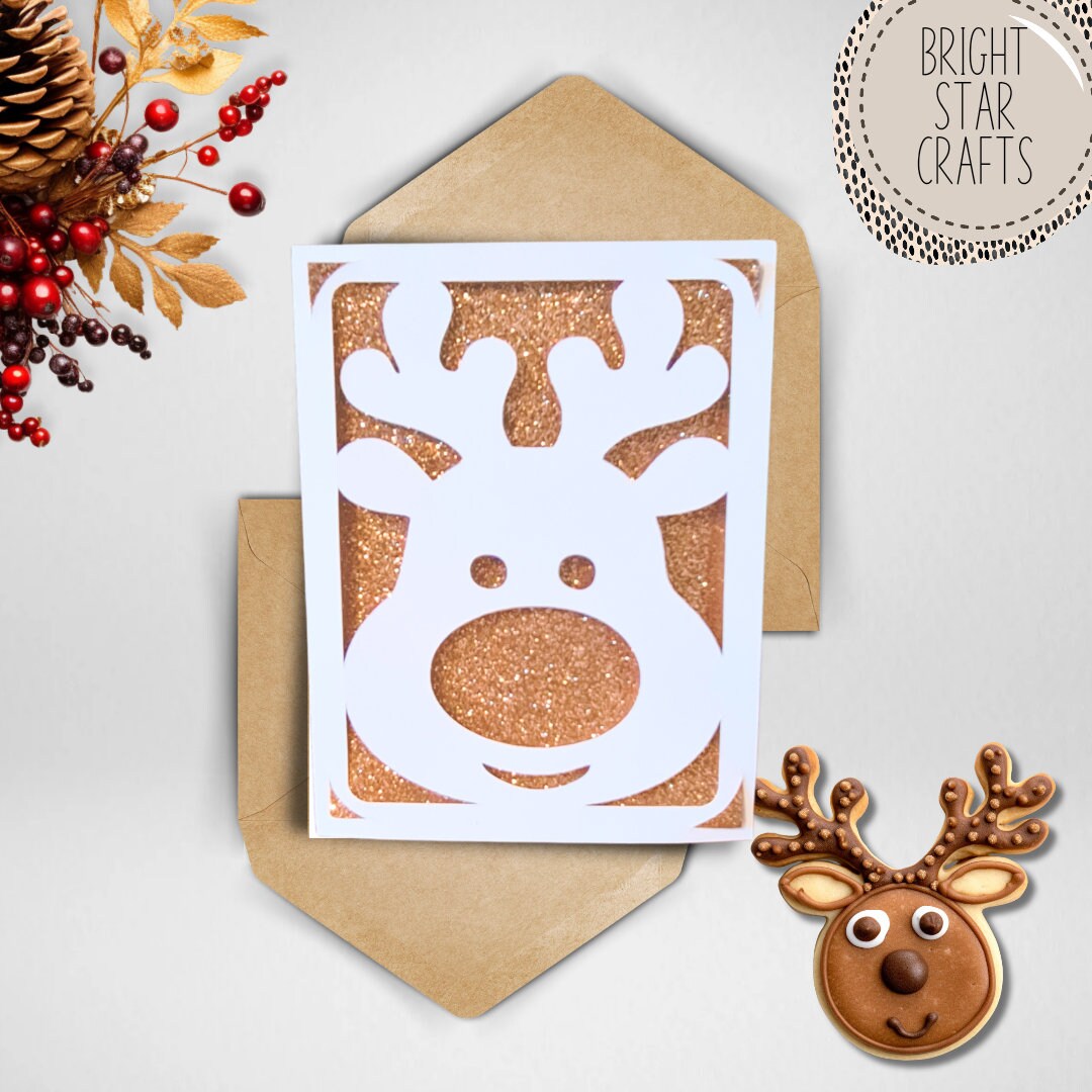 Reindeer Digital Svg Card. Digital File Compatible With Cricut and ...
