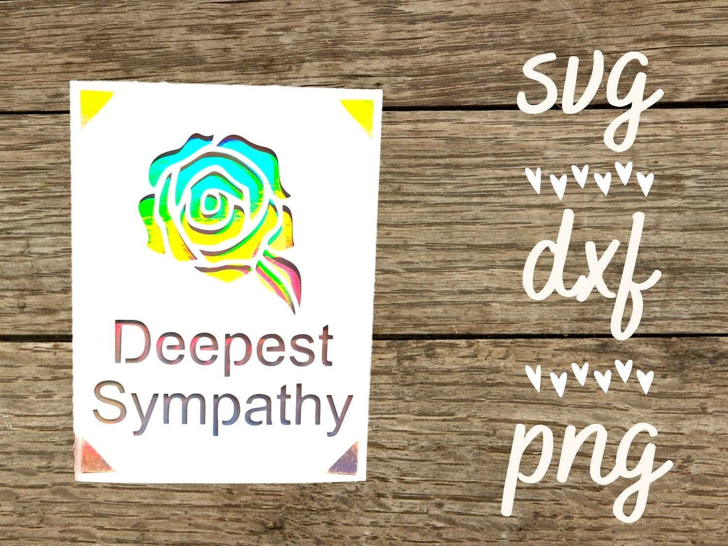 Deepest Sympathy Svg Card. Digital File Compatible With Cricut - Etsy