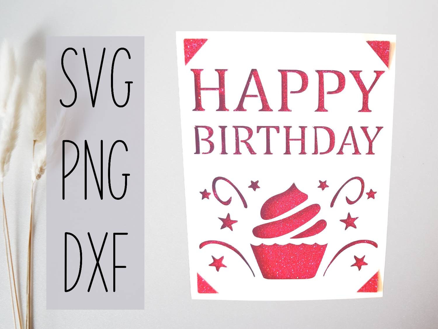 Cupcake Birthday Svg Card. Digital File Compatible With Cricut - Etsy