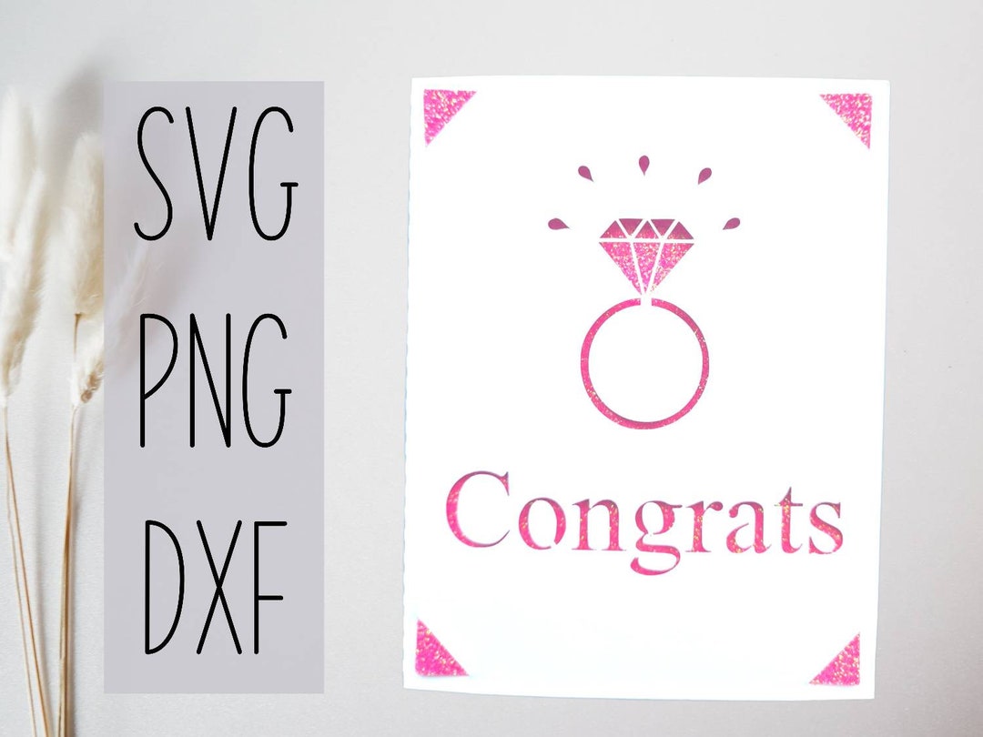 Engagement Svg Card. Digital File Compatible With Cricut and Silhouette ...