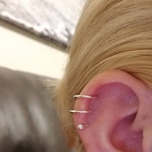 Cartilage Earring, Coiled Helix, Multiple Double Triple Ear Hoop ...