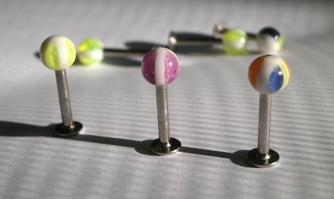 Labret Monroe Lip Bar Color Labret Tragus Tongue Nipple - Etsy