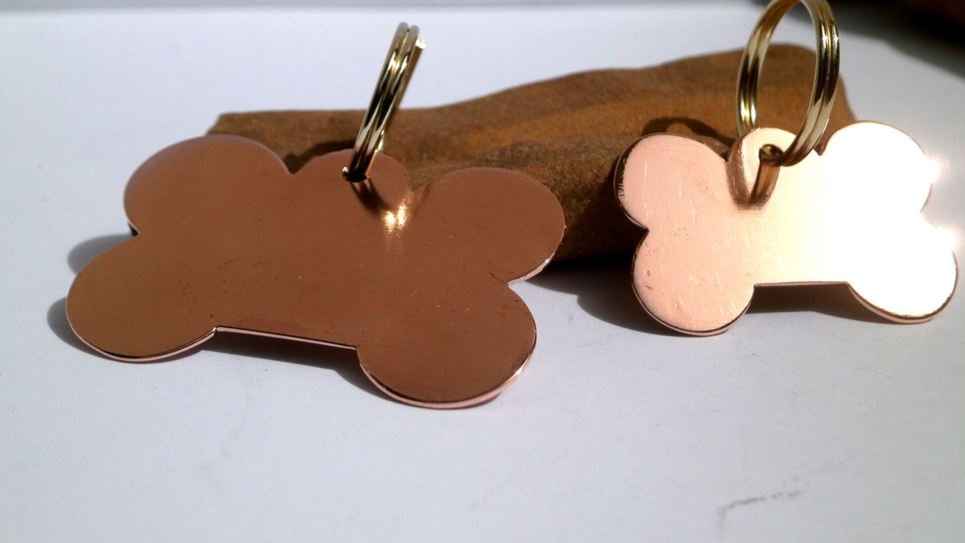 Bone Pet ID Tag Custom Dog Tag Sturdy BrassTag Personalized | Etsy