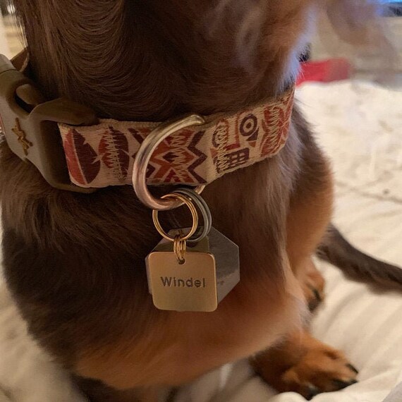 Pet ID Tag Square Custom Dog Tag Cat ID Tag Personalized | Etsy