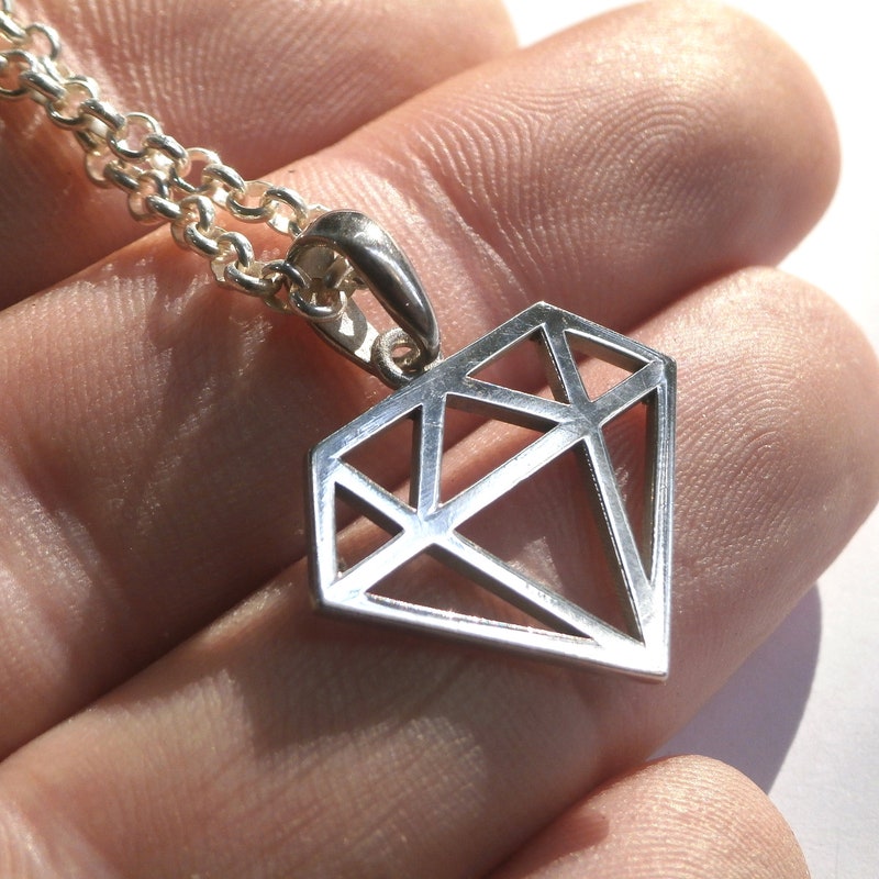Diamond Necklace - Etsy