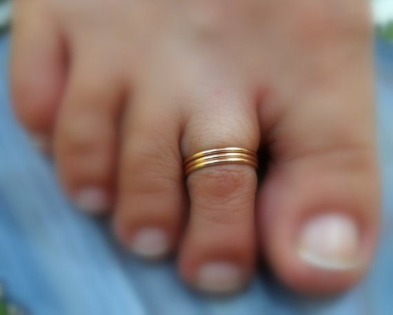 Toe Ring Knuckle Ring Foot Jewelry Finger Tip Ring Triple | Etsy