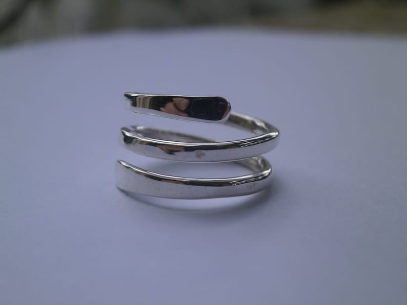 Sterling Silver Wrap Ring Adjustable Wide Double Triple | Etsy