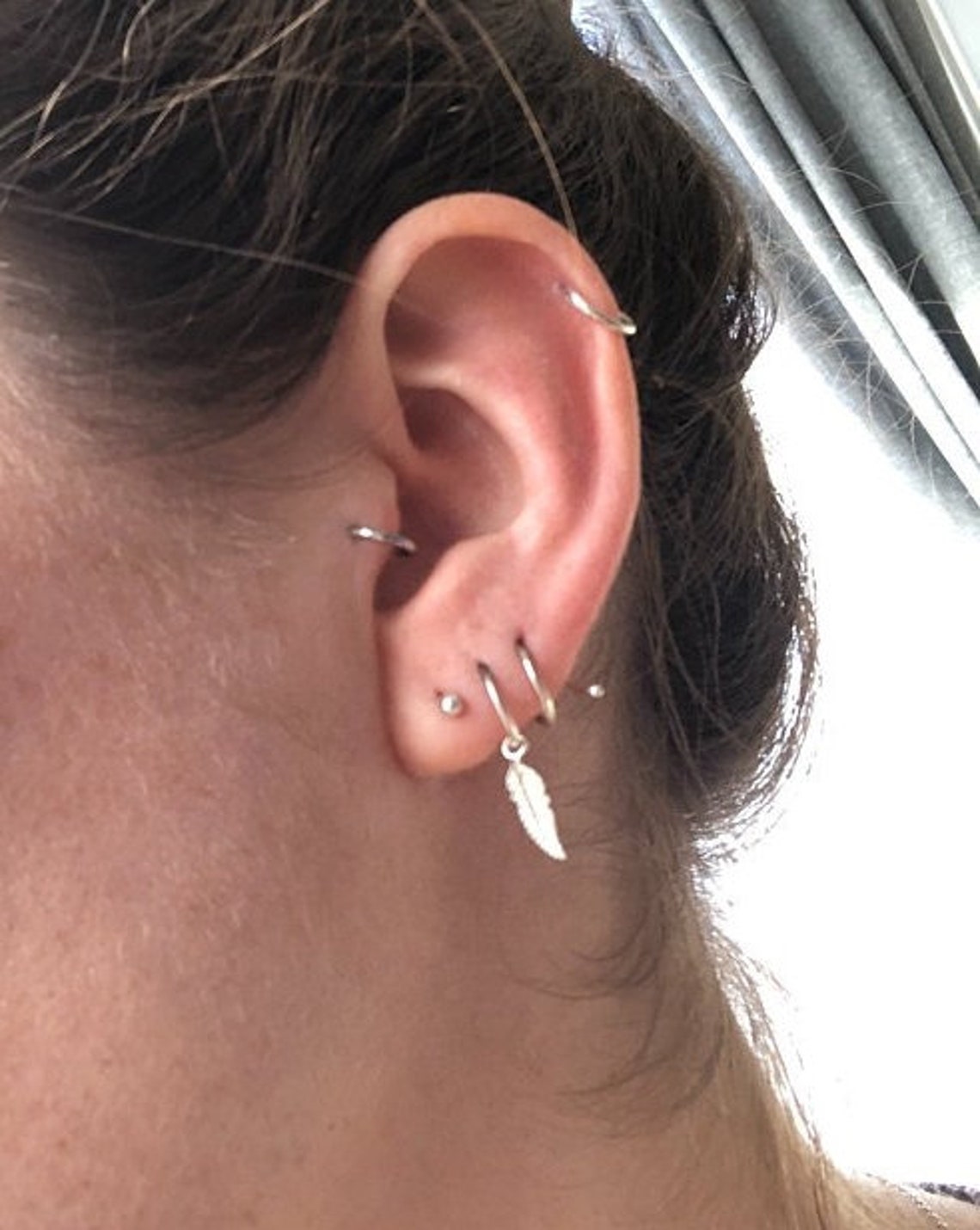 Cartilage Earring Coiled Helix Multiple Double Triple Ear - Etsy