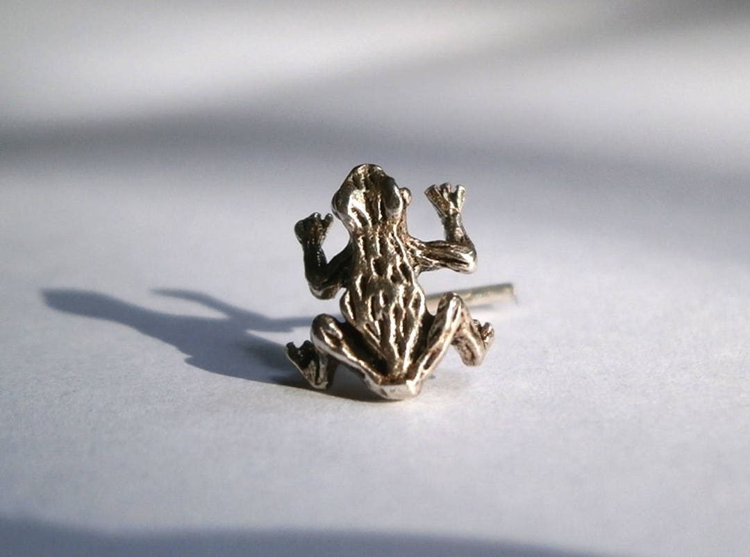 Sterling Silver Frog Nose Stud, Unisex Body Piercing - Etsy