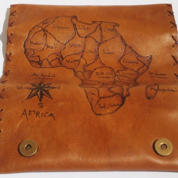 Leather Map of the North - Etsy