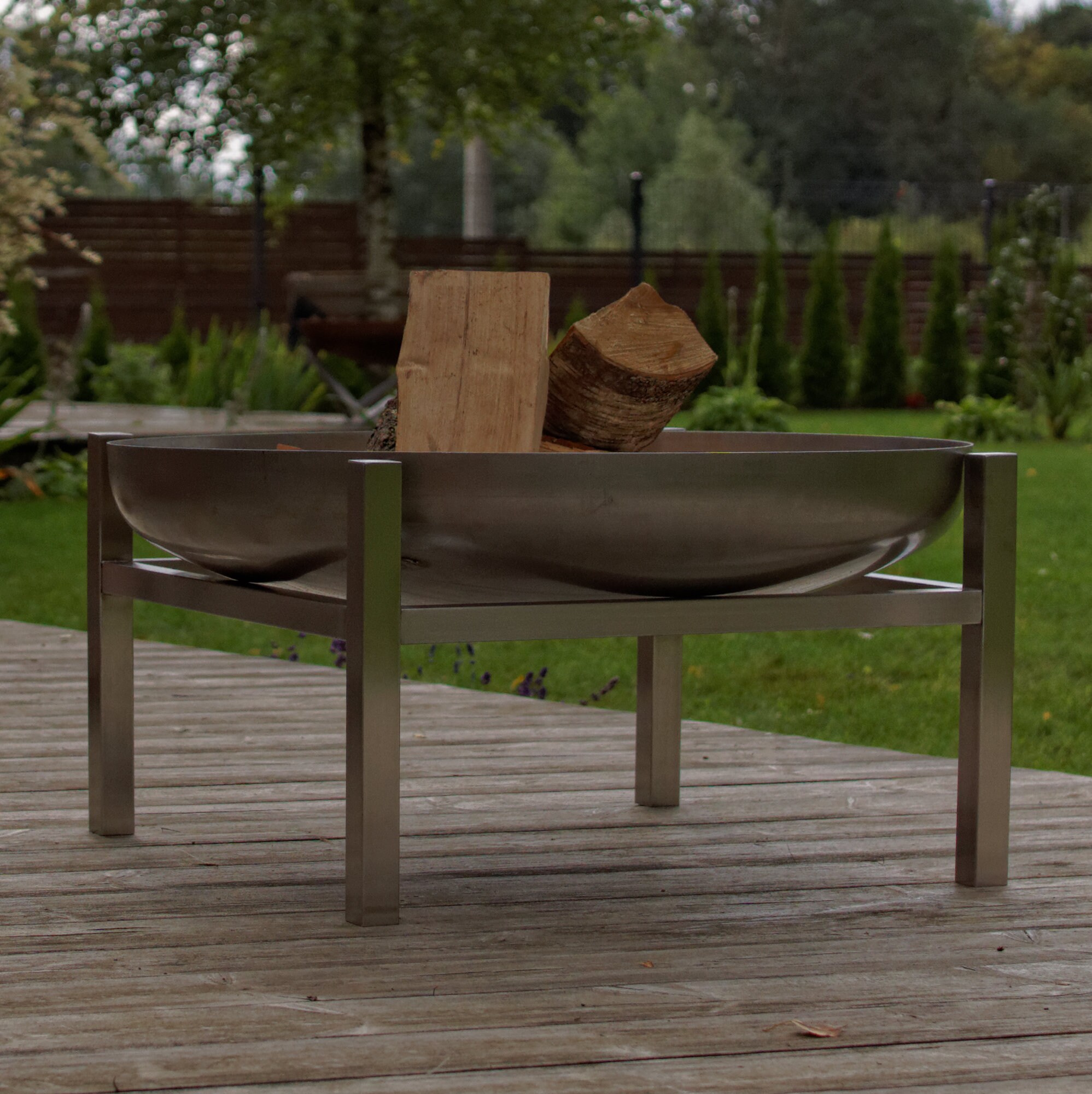 Stainless Steel Fire Pit Crate 79cm Diameter - Etsy UK